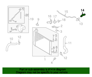 2009-2013 Toyota HVAC Heater Hose 87245-02C80 | Toyota Parts Center