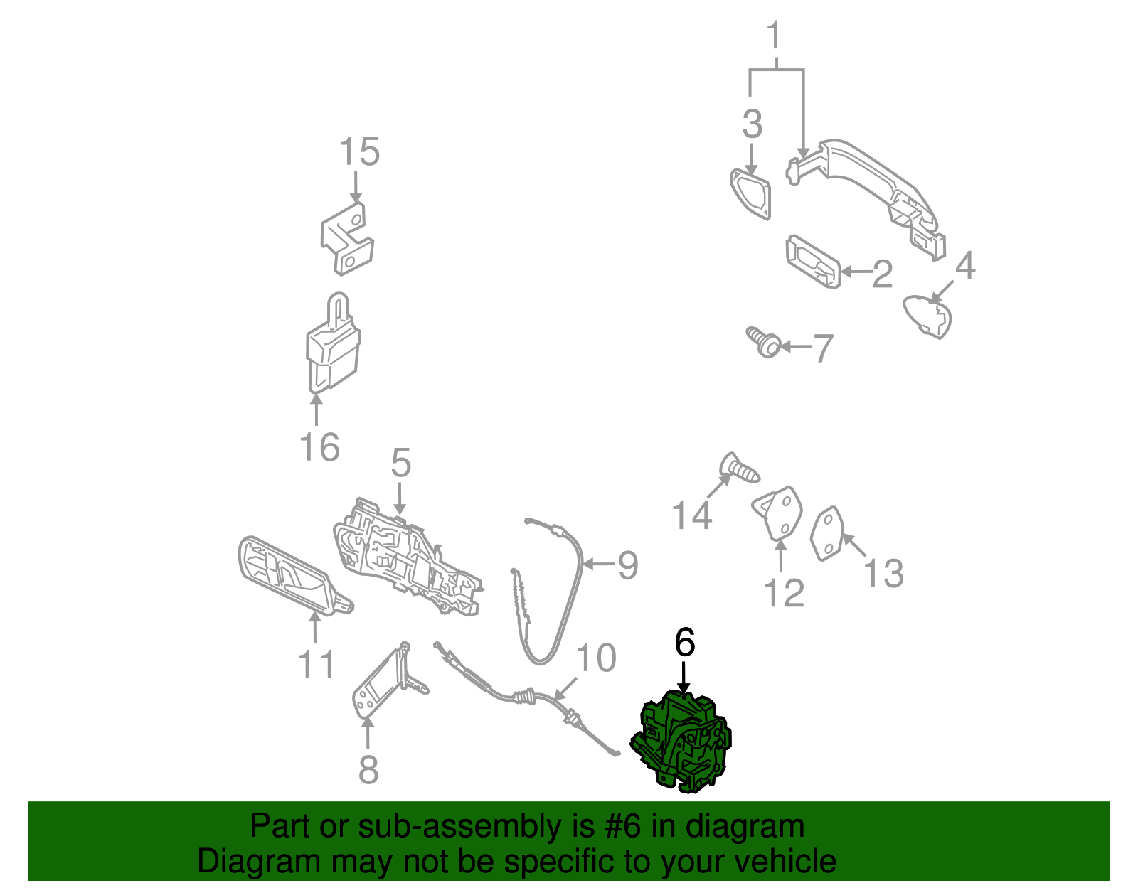 2006-2010 Volkswagen Lock 3C4-839-015-B | OEM Parts Online