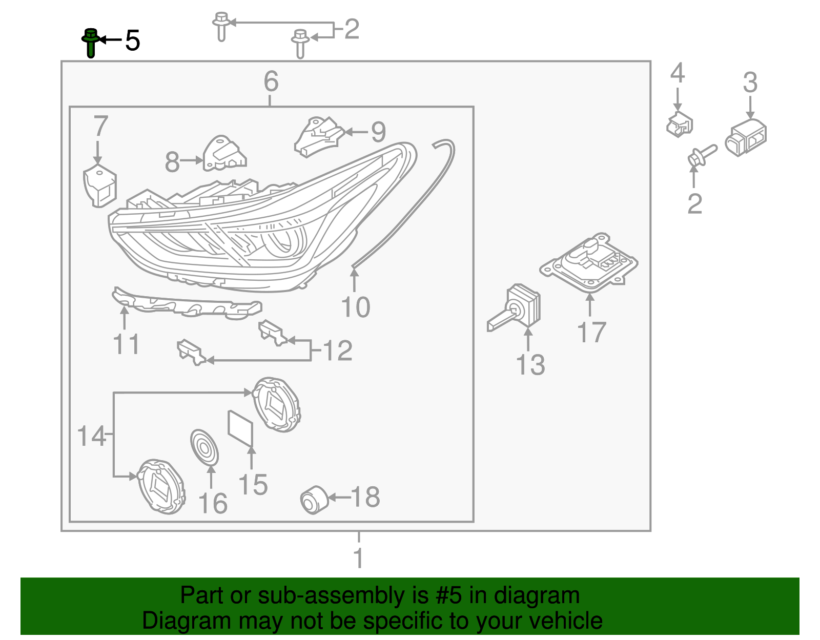 2011-2025 Hyundai Headlamp Assembly Bolt 10145-06257-B | Hyundai ...
