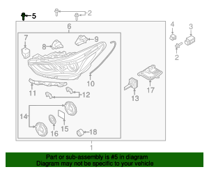 2011-2025 Hyundai Headlamp Assembly Bolt 10145-06257-B | Hyundai ...