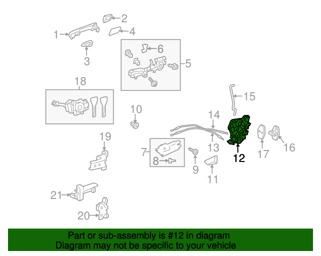 2007-2023 Lexus Door Lock Actuator Motor 69030-42230 | AutoNationParts.com