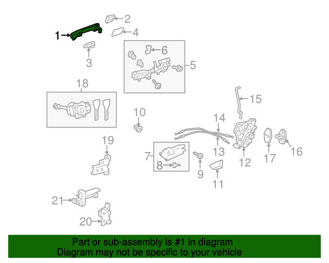 69210-0E010-D0 - Exterior Door Handle 2010-2020 Lexus | AutoNationParts.com