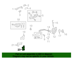 2008-2023 Lexus Lower Hinge 68740-02080 | OEM Parts Online