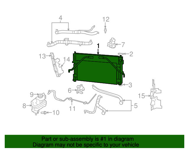 2007-2017 Mopar Radiator 68004049AB | TascaParts.com