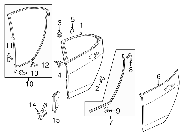 2013-2024 Acura Door Weather-Strip Clip 91568-TR0-003 | Acura Parts World