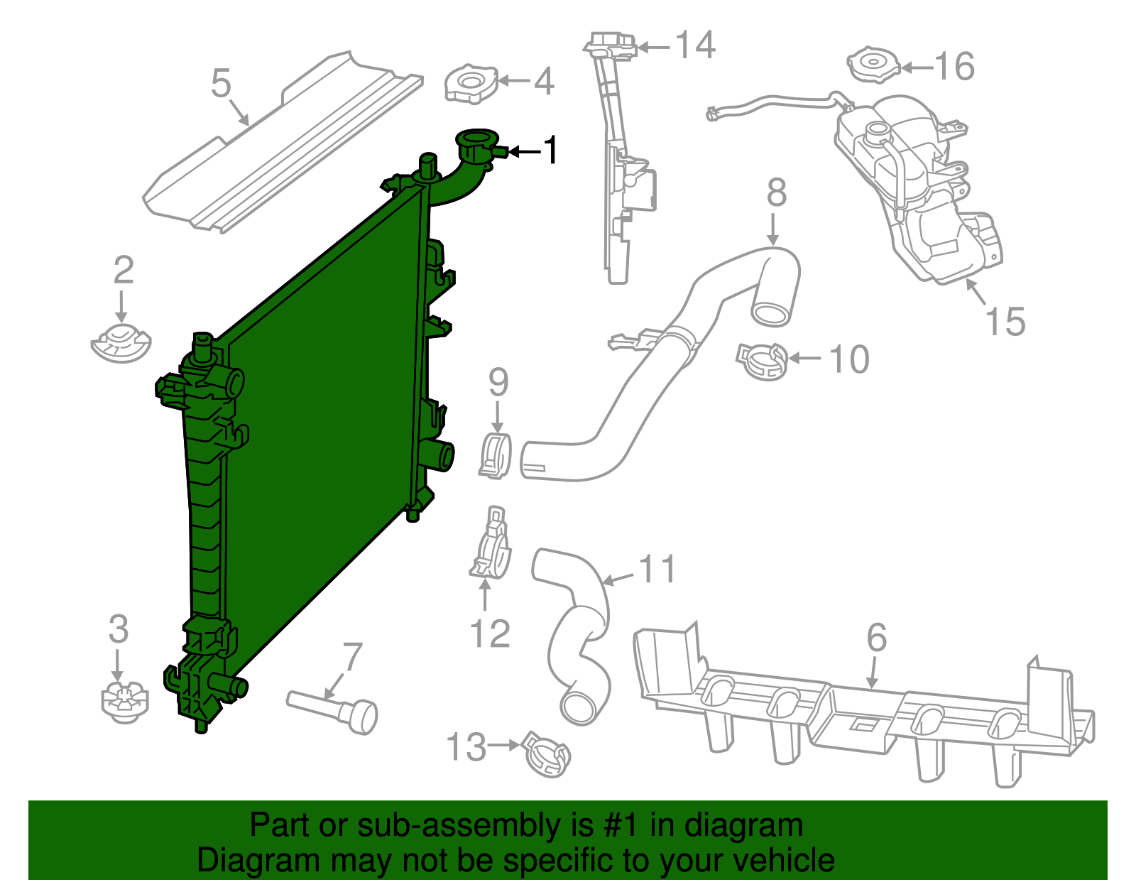 2011-2021 Mopar Radiator 52014529AB | Mopar Parts Canada