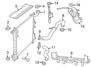 2011-2020 Mopar Upper Hose 55038026AJ | TascaParts.com