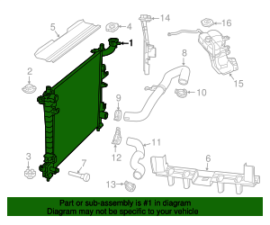 2011-2020 Mopar Engine Cooling Radiator 52014529ab | TascaParts.com
