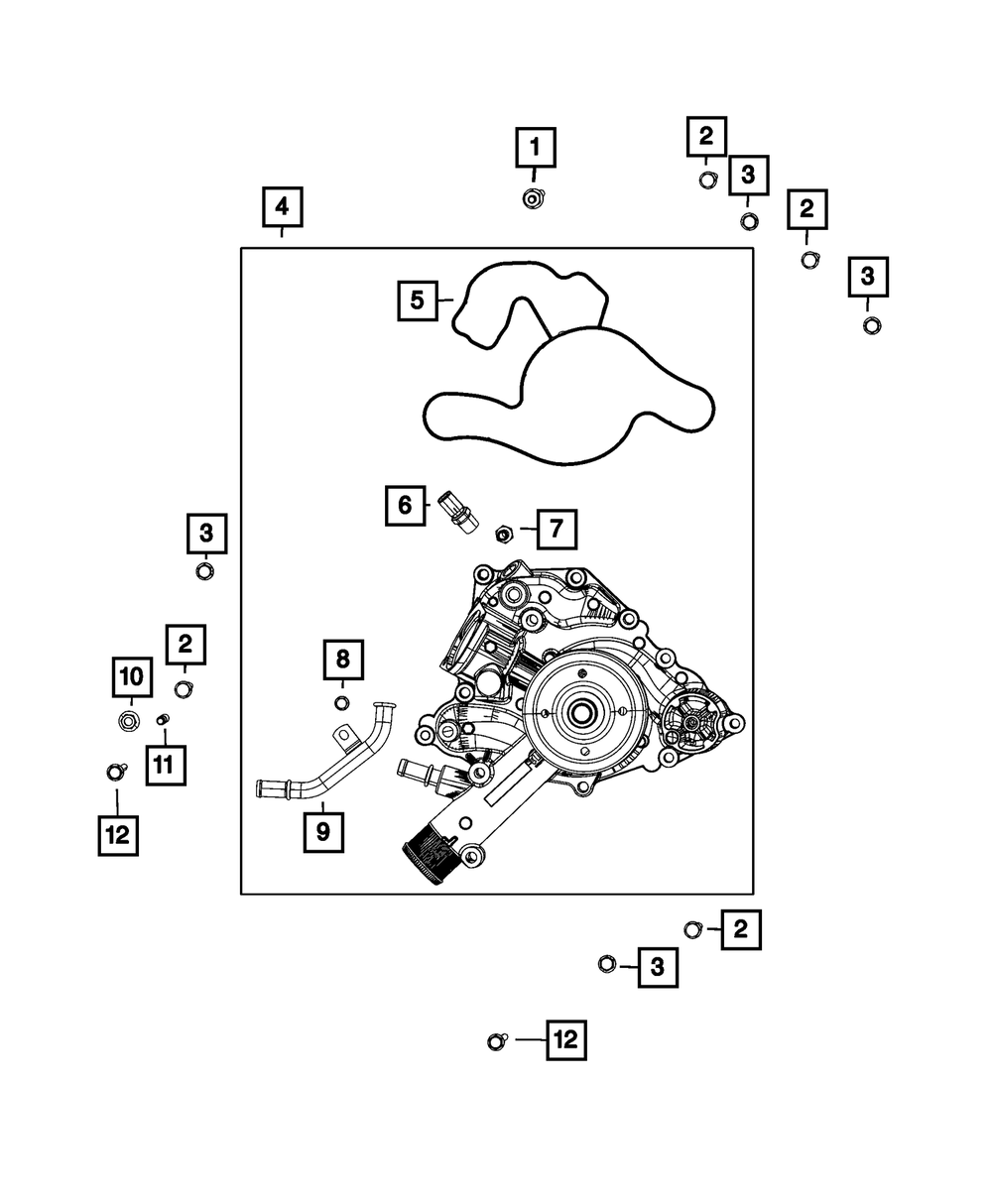 2017-2024 Mopar Water Pump 68346911AC | Mopar eStore