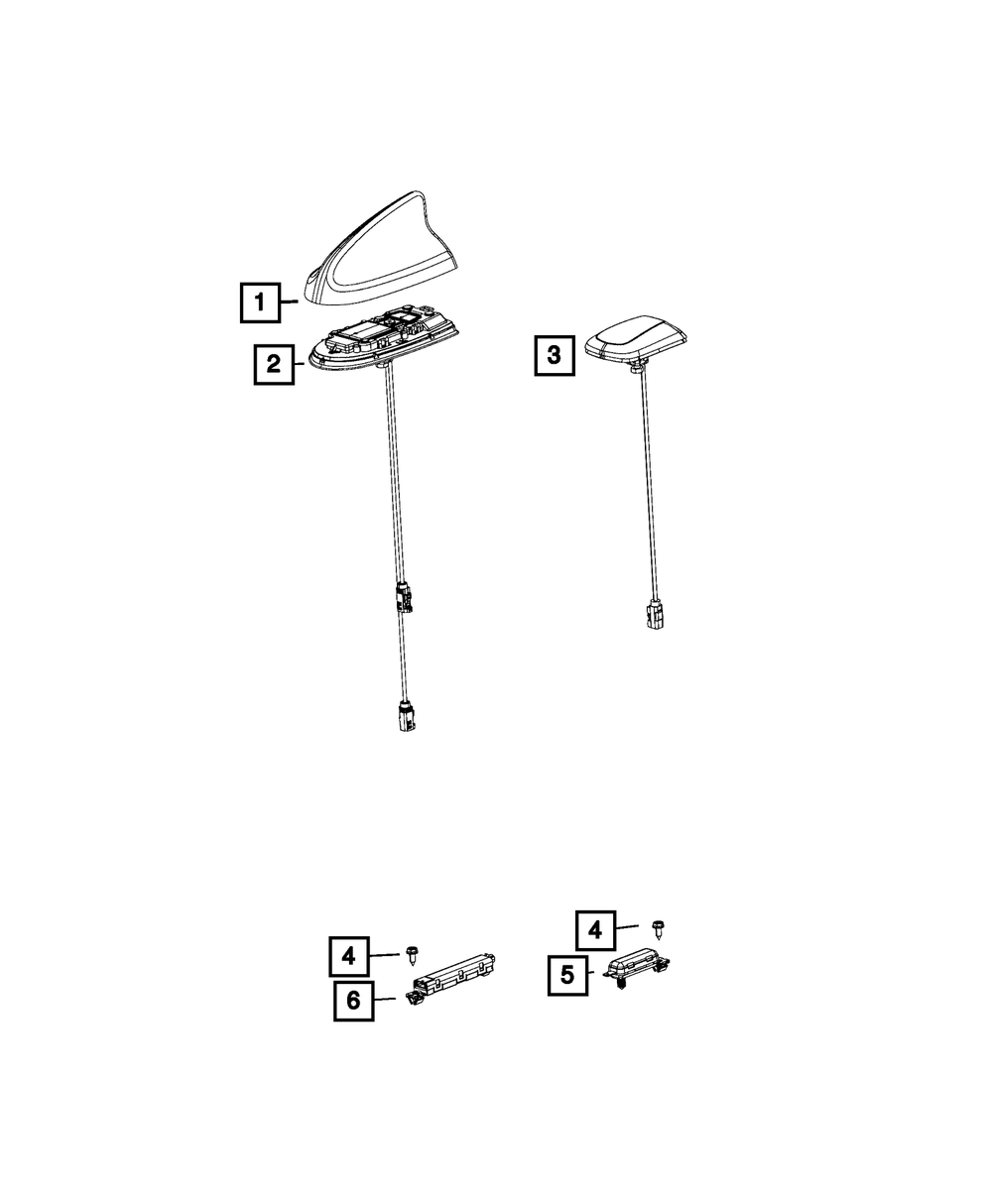 2013-2025 Mopar Cable & Base Assembly Antenna 68328996AA | Mopar eStore