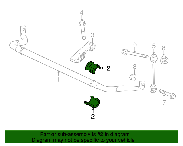 Genuine Porsche 955-343-792-61 |Stabilizer Bar Bushing | FREE Shipping ...