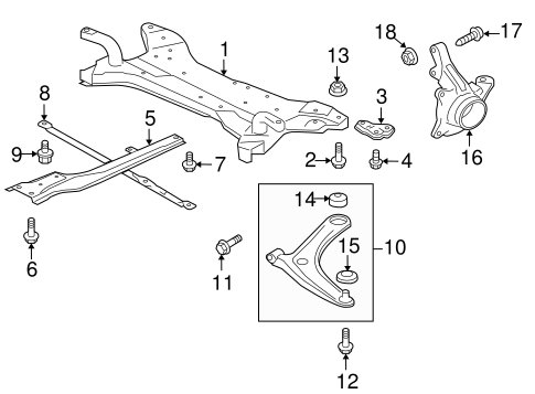 Suspension Components for 2008 Mitsubishi Lancer | Mitsubishi Parts ...