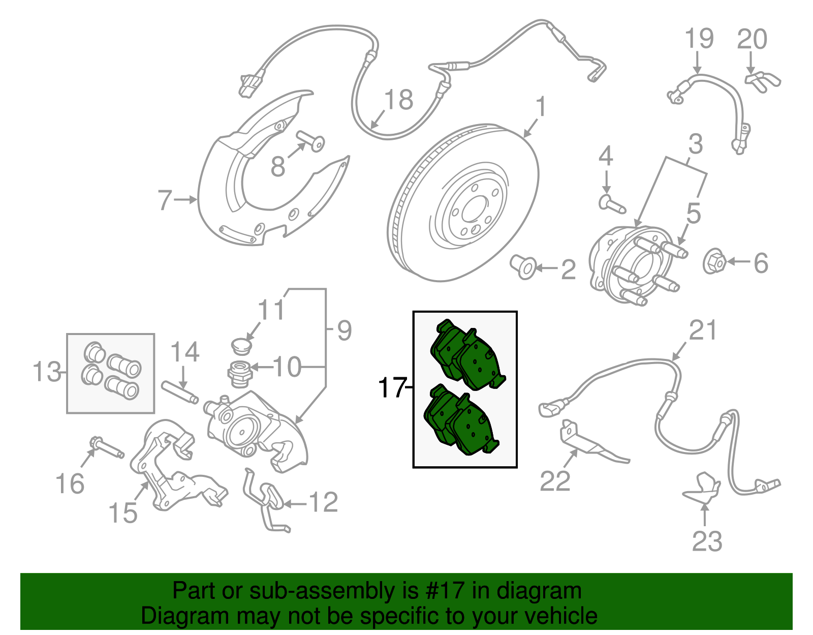 2018-2020 Land Rover Range Rover Velar Brake Pads LR160438 ...