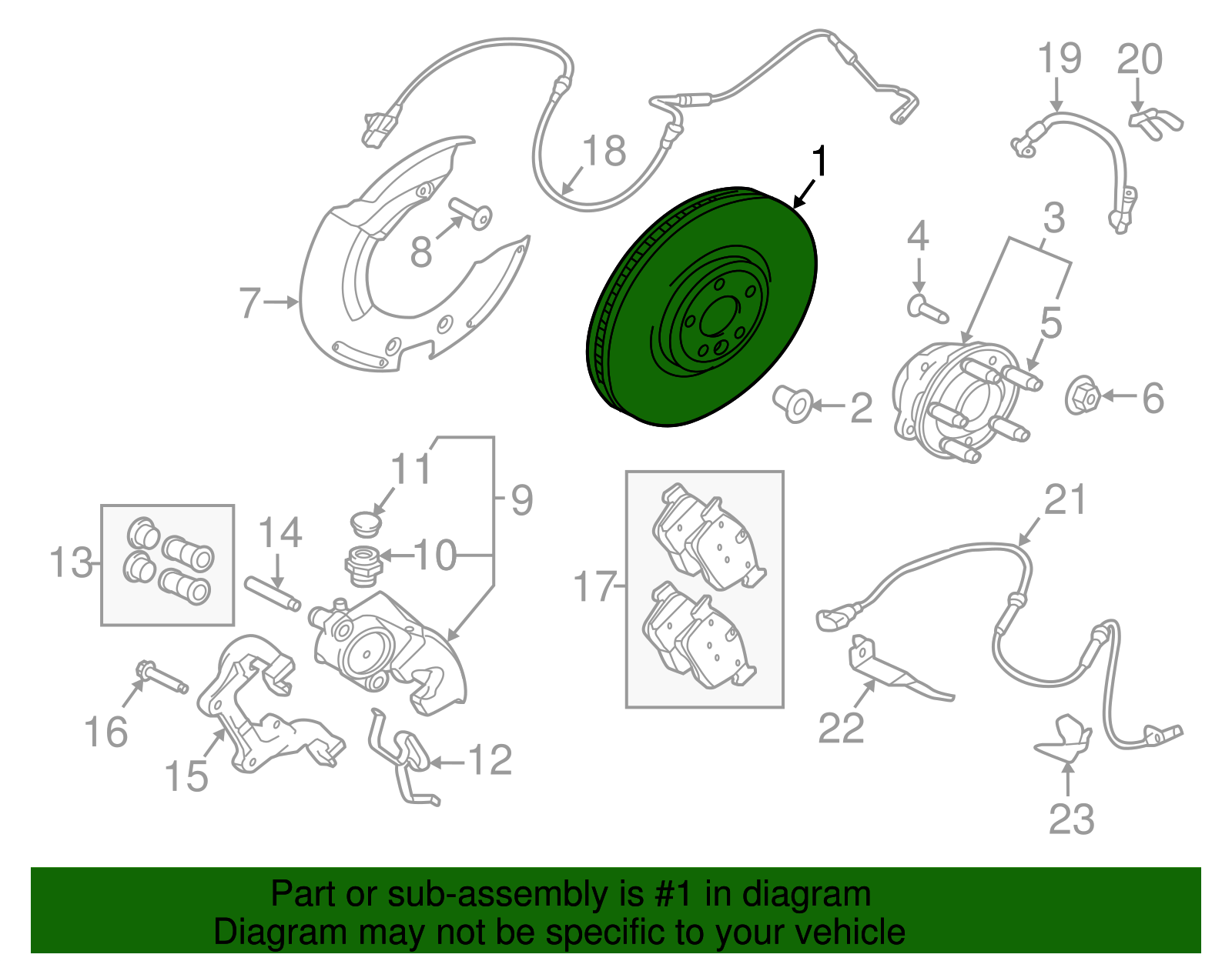 2021-2025 Land Rover Range Rover Velar Disc Brake Rotor LR161916 | OEM ...