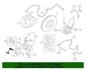 2018-2024 Land Rover Range Rover Velar Caliper Mount Bolt LR097381 ...