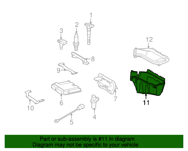 2011-2017 Audi Engine Control Module (ECM) Cover 8K1-907-355-F | Audi USA Parts