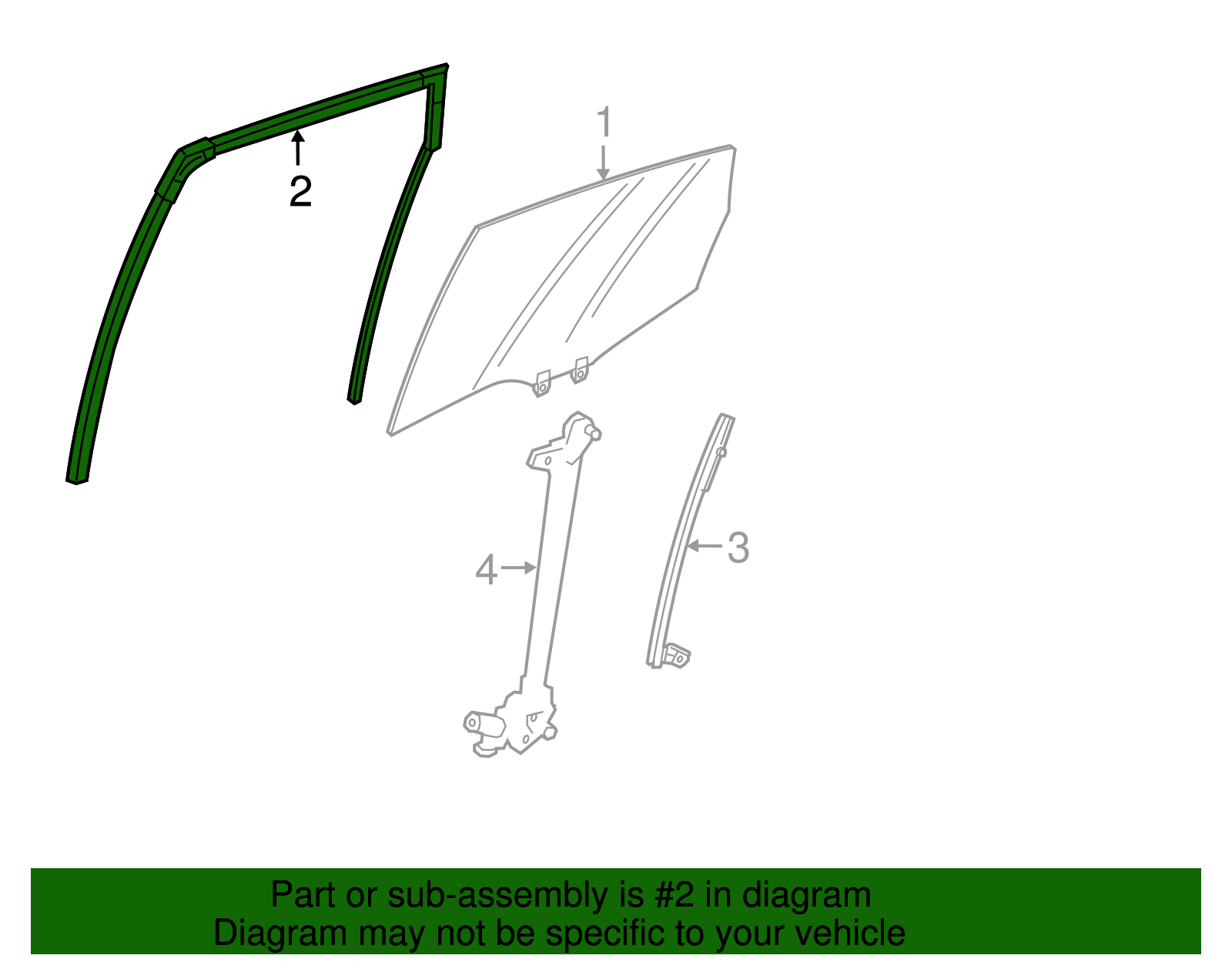 72775-T7A-003 - Run Weather-Strip 2016-2022 Honda HR-V | Honda Parts Online