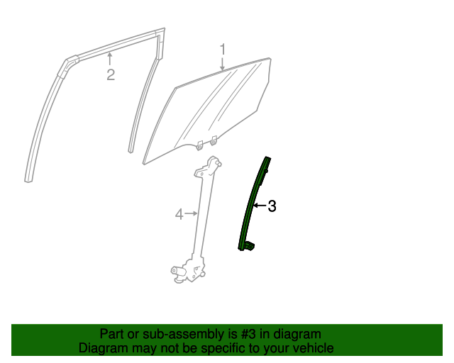 72731-T7A-003 - Lower Sash 2016-2021 Honda HR-V | Honda Parts Online