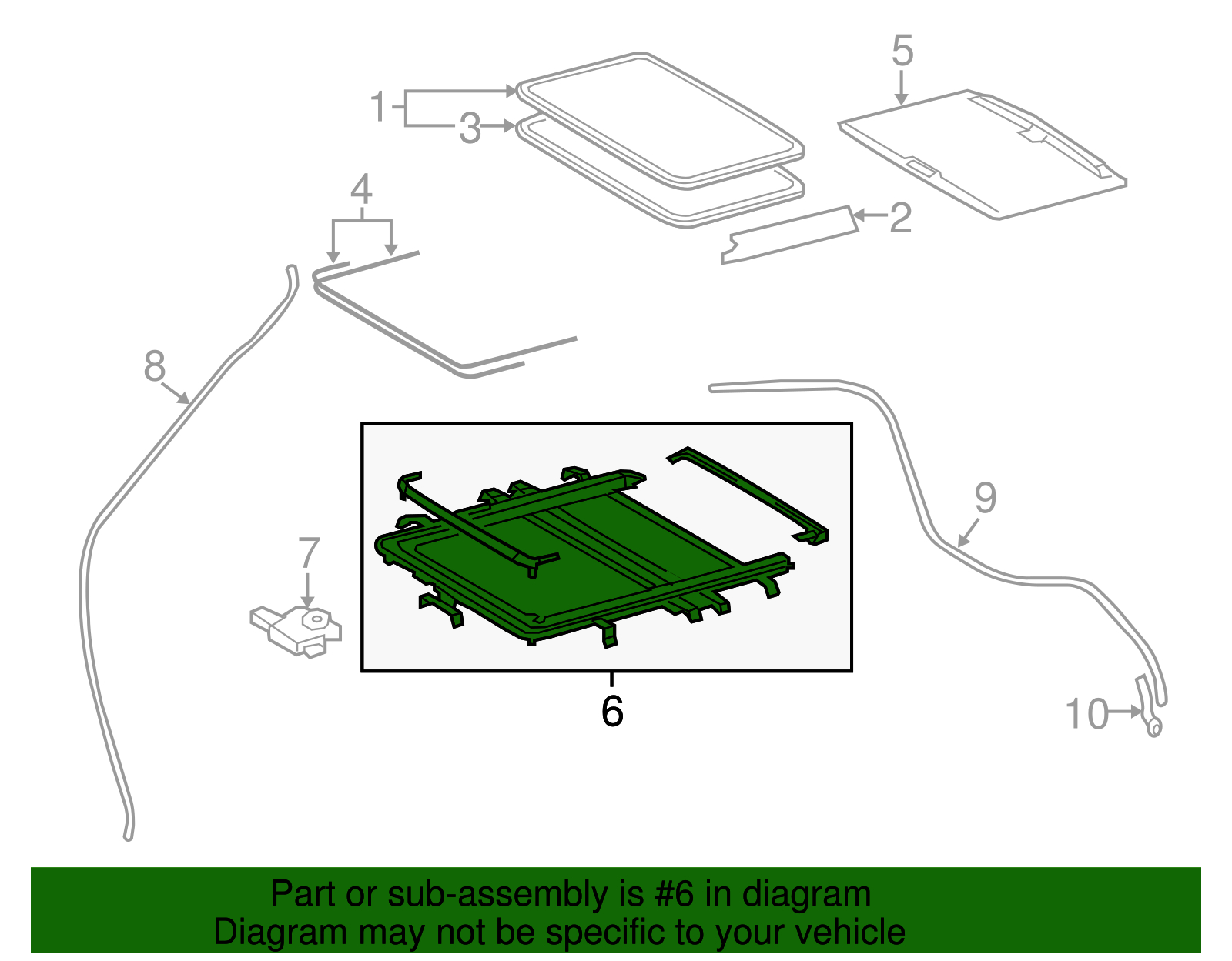 63203-0E070 - High-Quality Sunroof Assembly for 2014-2019 Toyota ...