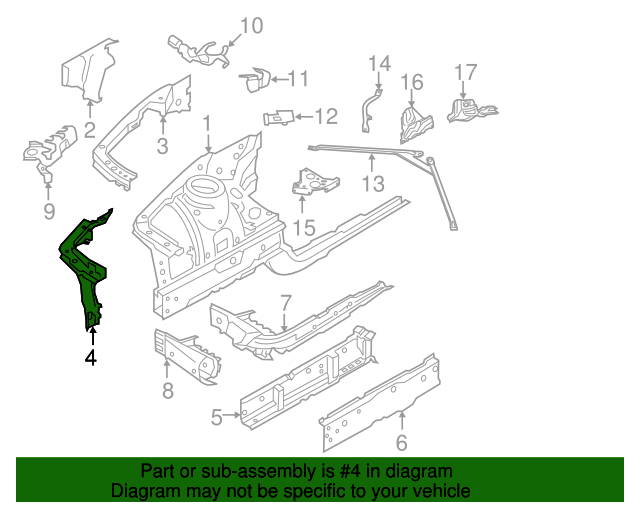 41-00-7-284-101 - Front Support - 2012-2021 BMW | Buy BMW Parts Now