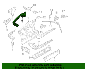 41-00-7-284-103 - Supporting strut,whl house, exterior lft 2012-2021 ...