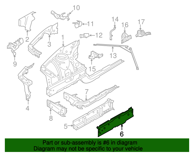 41-00-7-284-091 - Left interior engine support 2012-2021 BMW ...