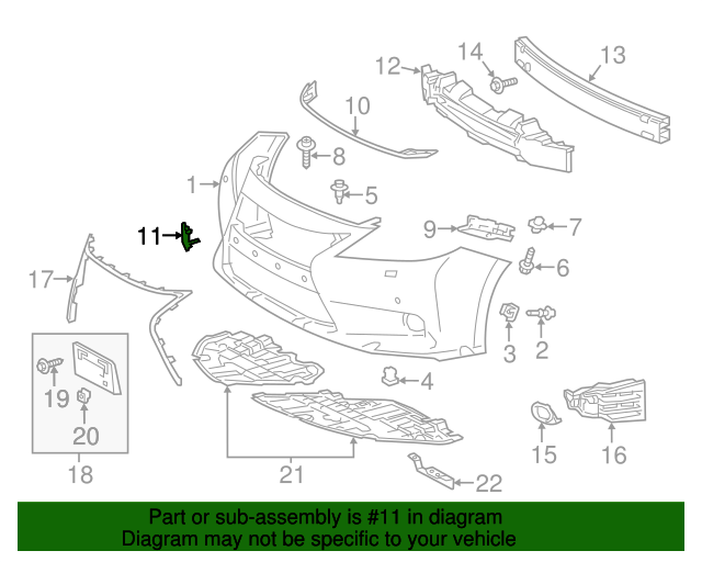 52128-33912 - Tow Bracket Cover For 2013-2015 Lexus | Lexus OE Parts