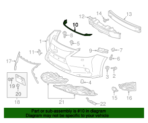 2013-2015 Lexus Upper Seal 53155-33050 | OEM Parts Online