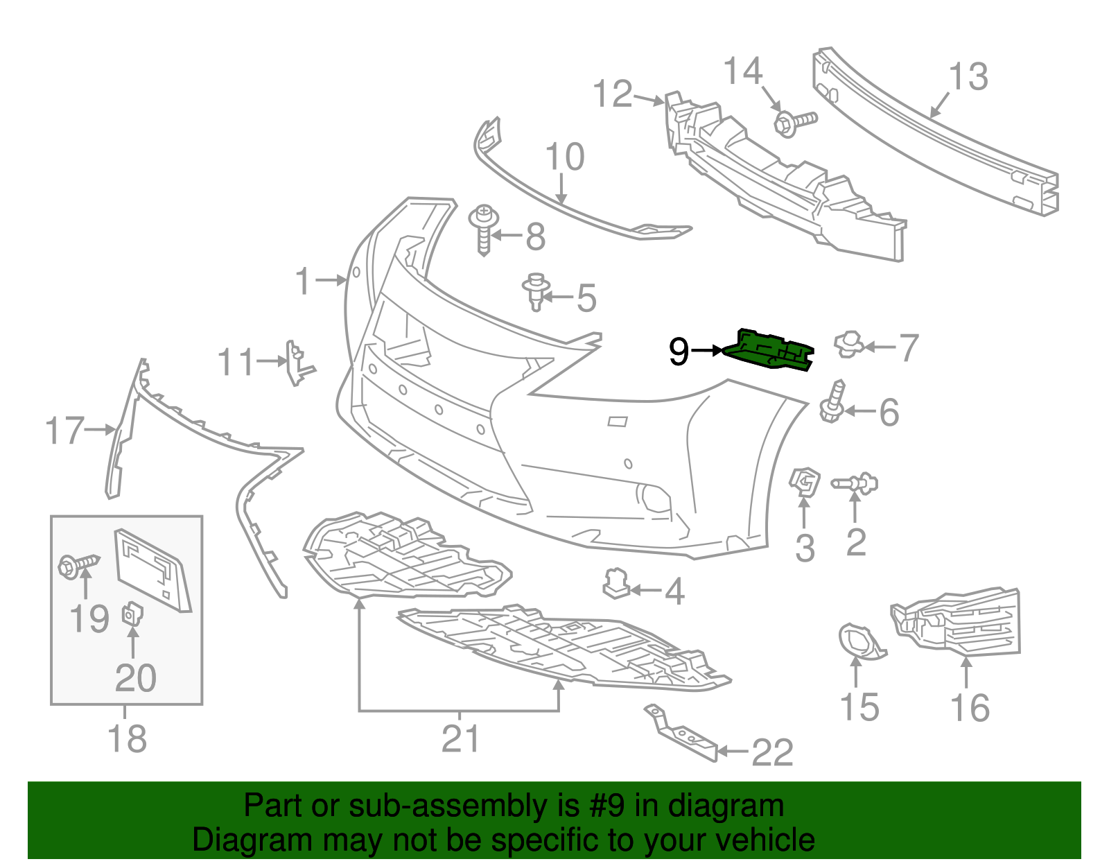 52146-06020 - Side Support 2013-2018 Lexus | Lexus Parts Outlet