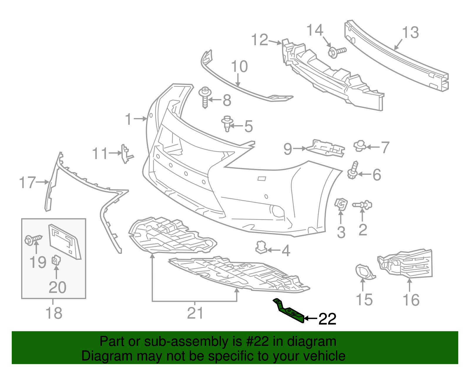 2013-2018 Lexus Air Deflector 53852-33050 | OEM Parts Online