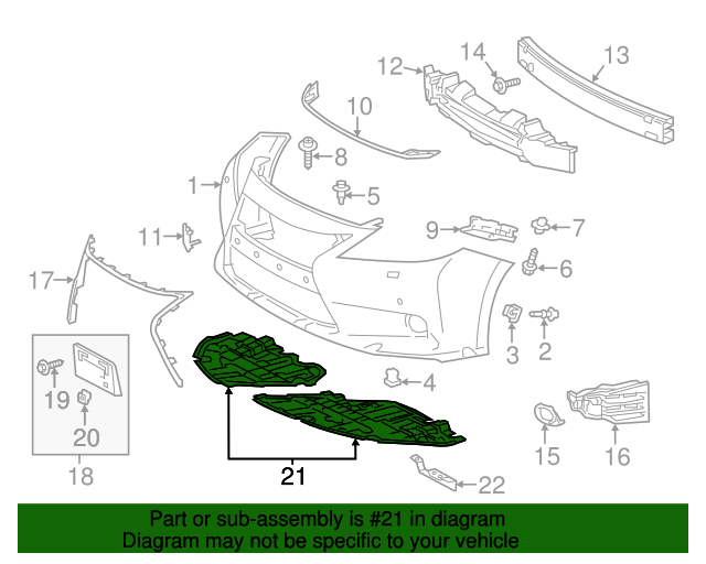 51442-33160 - Under Cover 2013-2015 Lexus | Lexus Parts Outlet