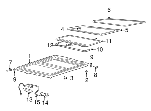 88890671 - Light Neutral Sunroof Sunshade 2000-2005 GM | AutoNation Parts
