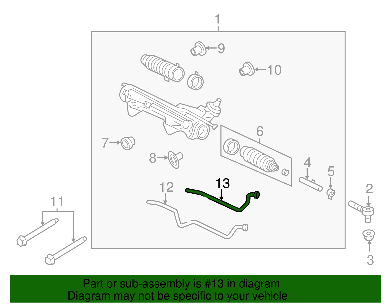 Genuine OEM Ford Part - Motorcraft™ Power Steering Cylinder Line PSH ...