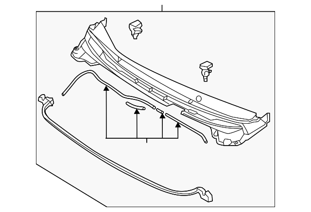 2011-2016 Hyundai Cowl Grille 86150-3Y500 | OEM Parts Online