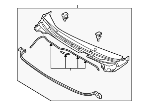 2011-2013 Hyundai Cowl Grille 86150-3X000 | OEM Parts Online