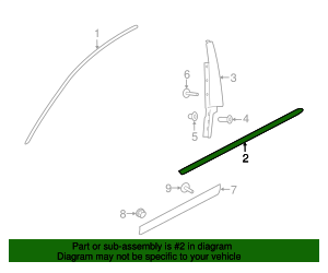2017-2023 Jaguar F-Pace Belt Molding T4A13468 | OEM Euro Parts