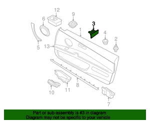Genuine Door Trim Panel Clamp for 1999-2015 BMW | OEM Part# 51-41-8-225 ...