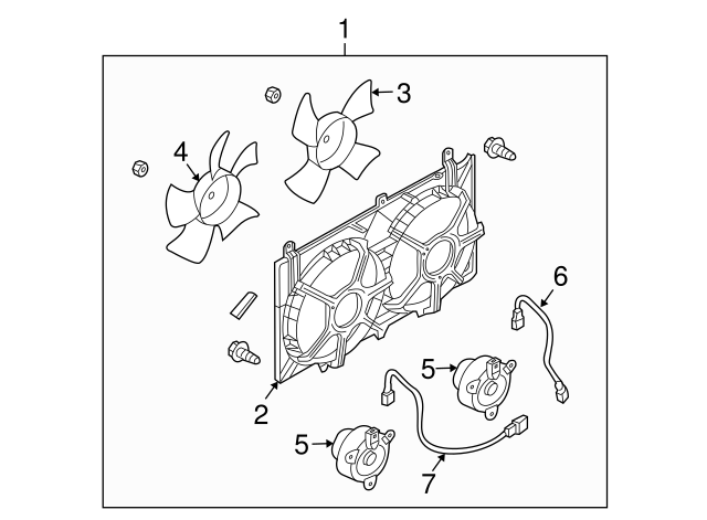 2007-2009 Nissan 350Z Fan Shroud 21483-EV00A | TascaParts.com