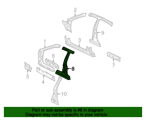 71402-3DB00 - Center Pillar - 2002-2005 Hyundai Sonata | OEM Parts Quick