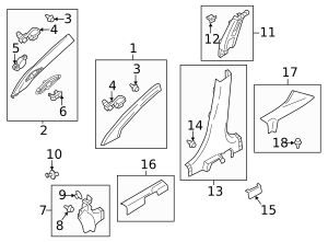 2022-2024 Mitsubishi Cowl Trim 7217A200XA | Mitsubishi Parts Warehouse