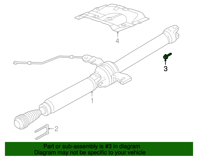 2001-2007 Ford Drive Shaft Assembly Bolt YL8Z-4N272-AA | OEM Parts Online