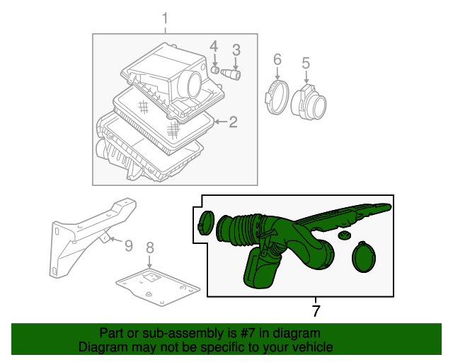 2007-2014 GM Air Cleaner Outlet Duct 15901934 | AutoNationParts.com