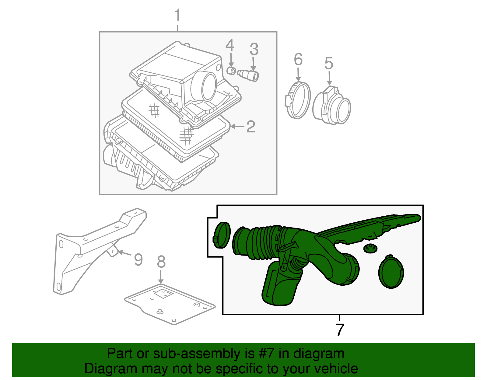 2007-2014 GM Air Cleaner Outlet Duct 15901934 GM | GMPartsDirect.com