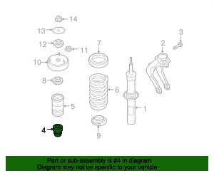 31336771892 - 2007-2013 BMW X5 Strut Bumper (31-33-6-771-892) | BMW of ...