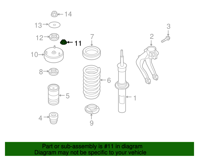 31316771889 - 2007-2019 BMW Bearing Assembly Nut (31-31-6-771-889 ...