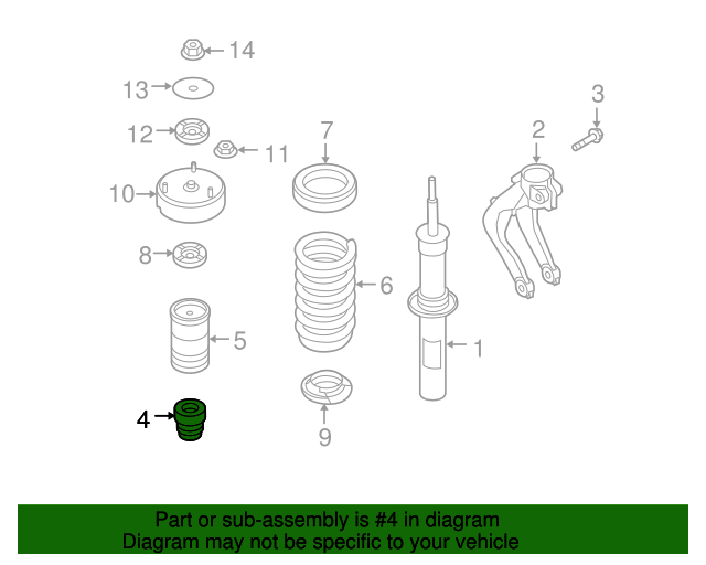 Genuine BMW 31-33-6-771-892 | Strut Bumper | FREE Shipping on Most ...