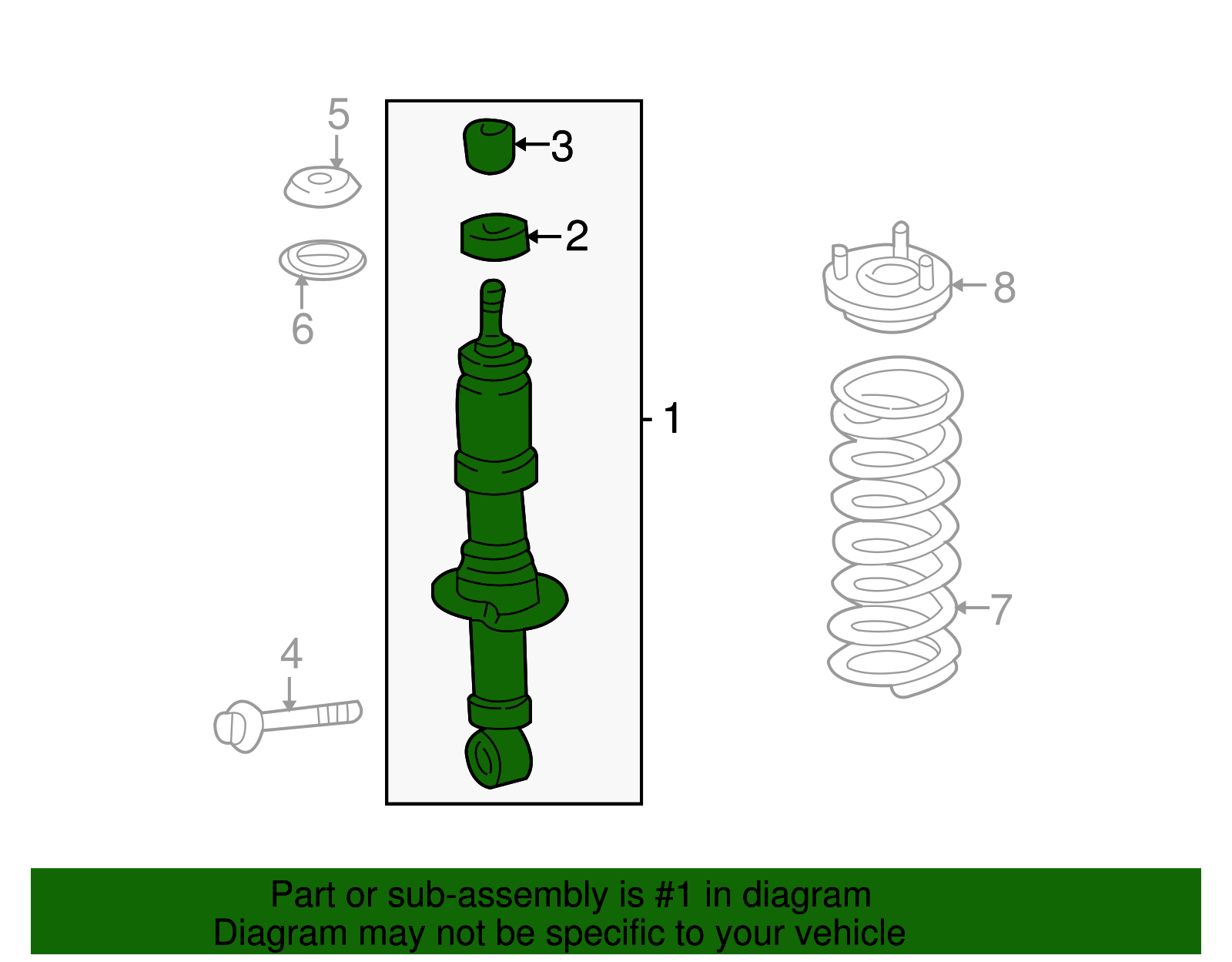 Toyota Parts Shock Absorber (Left, Right, Front) 48510-A9180 | Toyota ...