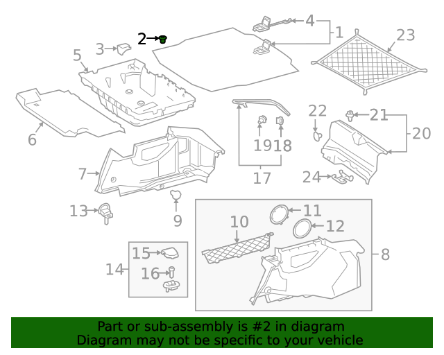 000-991-43-95 - Floor Cover Clip 2018-2023 Mercedes-Benz | Mercedes ...