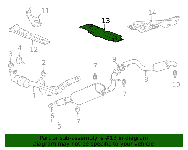 2021-2022 GM Heat Shield 84856597 | GMPartsDirect.com