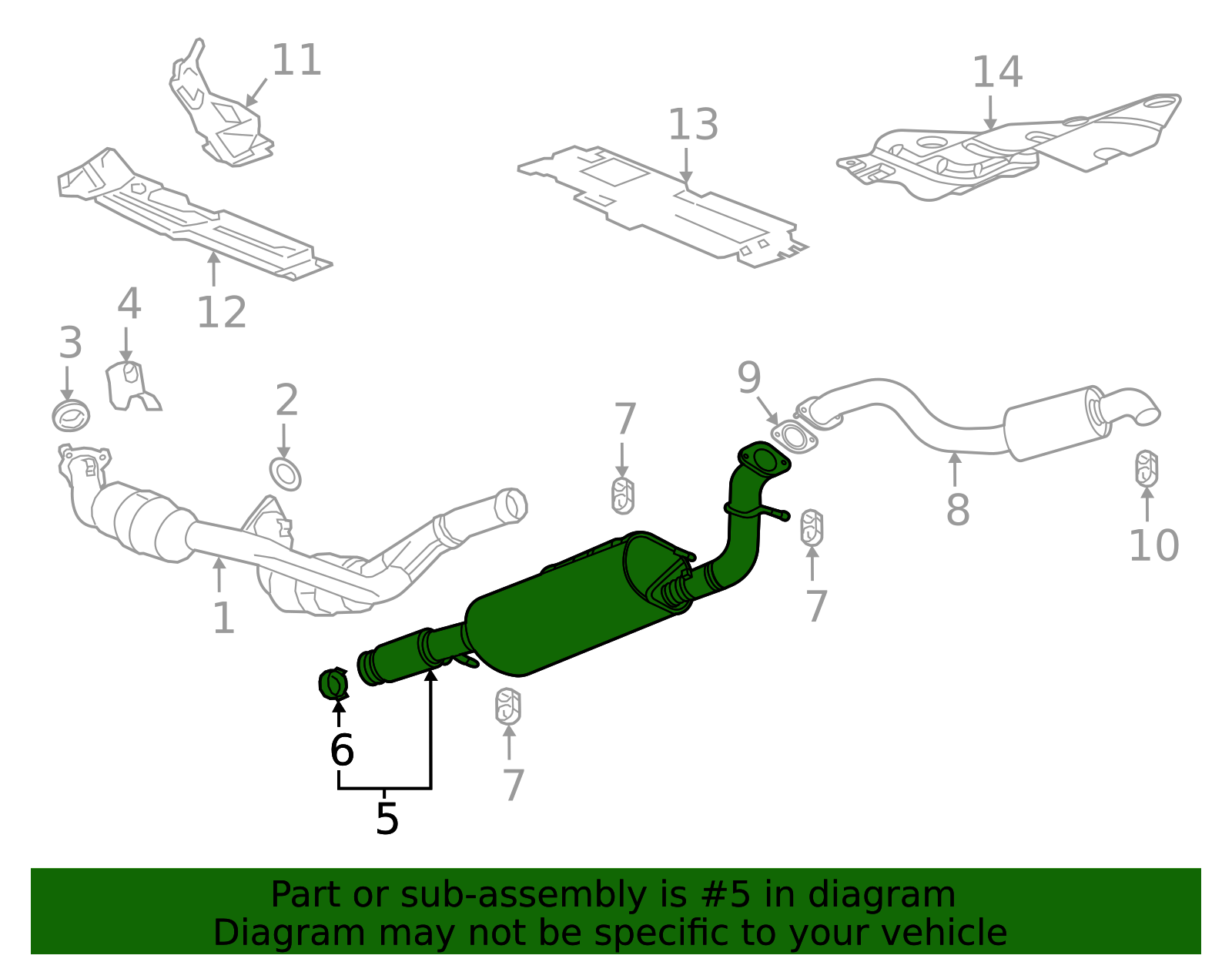 2021-2024 GM Center Muffler 84964236 GM | GMPartsDirect.com
